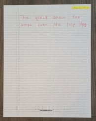 Handwriting Skills: Writing on Single Lines